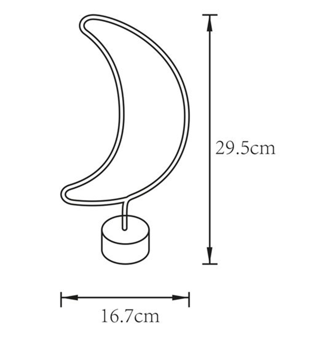 LED stona lampa Neon Moon 3xAA ili 5VDC ZUMA LINE-MobiliArt - MobiliArt